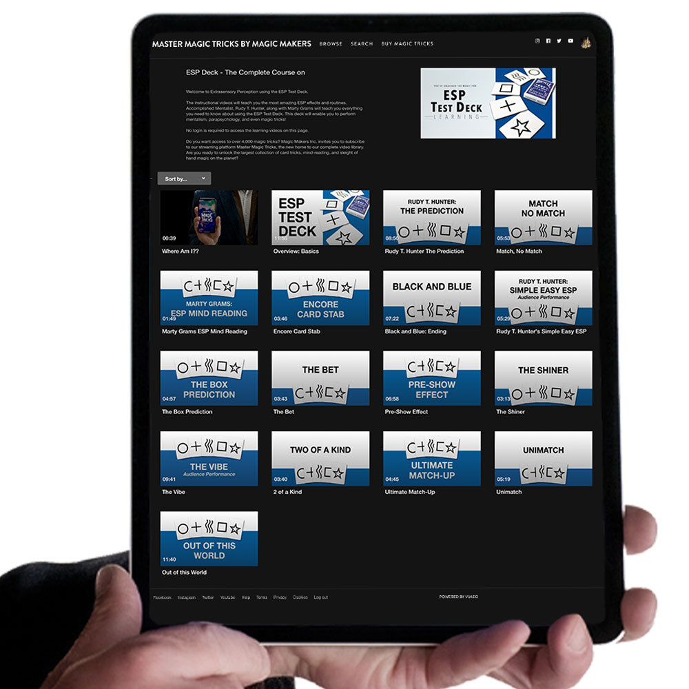 ESP Deck with ESP Training For Mind Reading Bicycle Deck clairvoyance ...